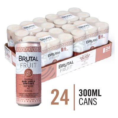 Brutal Fruit Ruby Apple Can 24 x 300ml | PnP