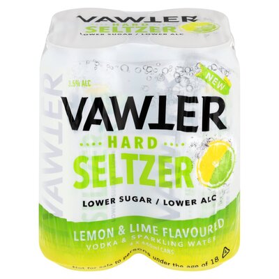 Vawter Hard Seltzer Lemon & Lime Can 4 x 440ml | PnP