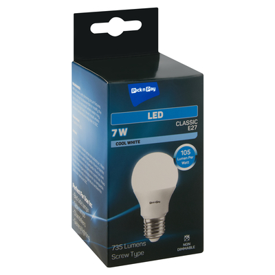 PnP 7w ES CW Non Dimmable Classic Led | Smart Price Specials | PnP Home