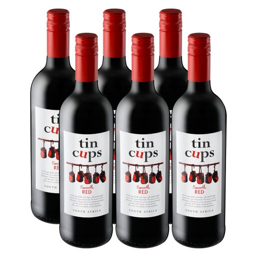 Tin Cups Smooth Red Wine 750ml x 6 | PnP