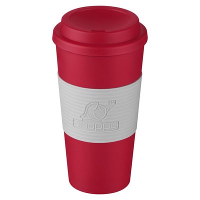 Snappy On the Go Mandarin Red & Grey Double Wall Mug 473ml | PnP
