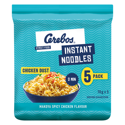Cerebos Street Food Chicken Dust Flavour Instant Noodles 5 x 70g ...
