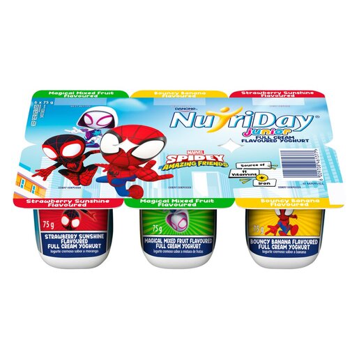 Danone Nutriday Junior Full Cream Smooth Strawberry, Mixed Fruit ...