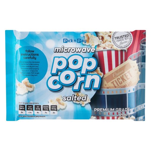 PnP Salted Microwave Popcorn 100g | PnP
