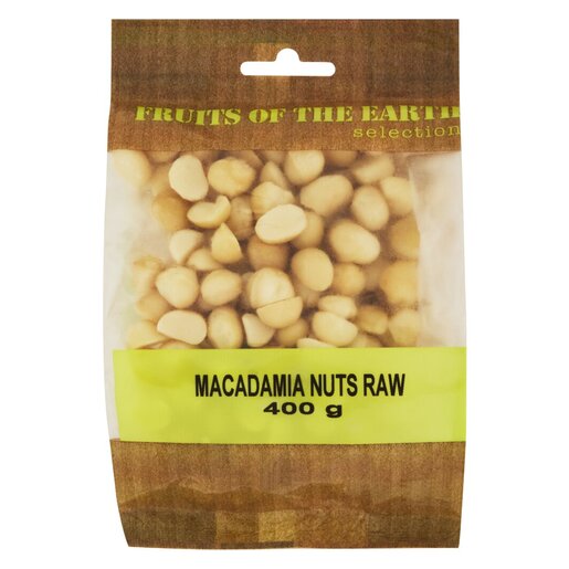 Fruits Of The Earth Macadamia Nuts Raw Nuts 400g | PnP