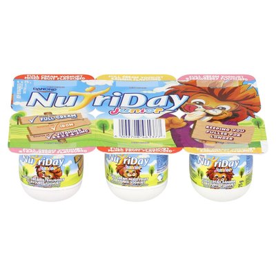Danone Nutriday Junior Full Cream Smooth Strawberry, Mixed Fruit ...