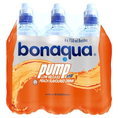 Bonaqua Pump Still Peach Flavoured Still Water 750ml x 6 | PnP