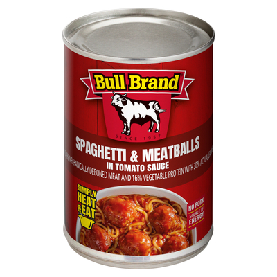 Bull Brand Spaghetti & Meatballs In Tomato Sauce 400g | PnP