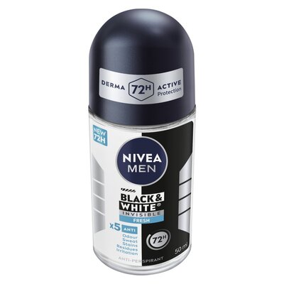 Nivea Men Invisible Black & White Fresh Roll On 50ml | PnP
