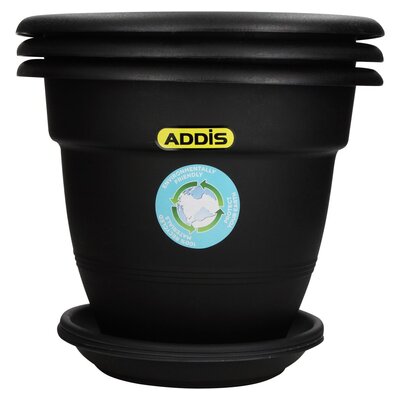 Addis Venus Plant Pot & Saucer 32cm Graphite | Smart Price Specials ...