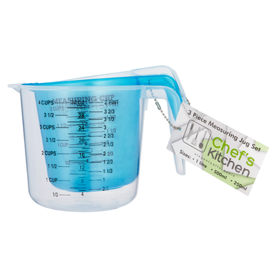 Chef's Kitchen Measuring Jug Set 3 Piece | PnP