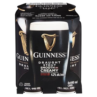 Guinness Draught Can 4 x 440ml | PnP