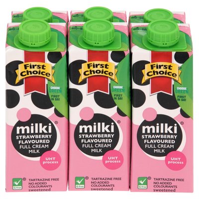 First Choice Strawberry Milk 6 x 250ml | PnP