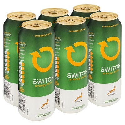 Switch Springbok Sugar Free Energy Drink 6 x 500ml | PnP