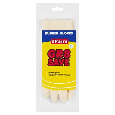 Gr8 Save Rubber Gloves Large 2 Pack | PnP