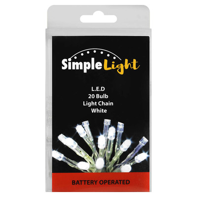 Simple Light 20 Led Battery Operated Light Chain | PnP