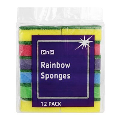 PnP Rainbow Sponges 12 Pack | PnP