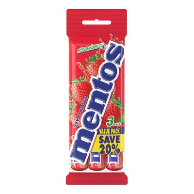 Mentos Incredible Chew! Strawberry Chewy Candy 47g | PnP