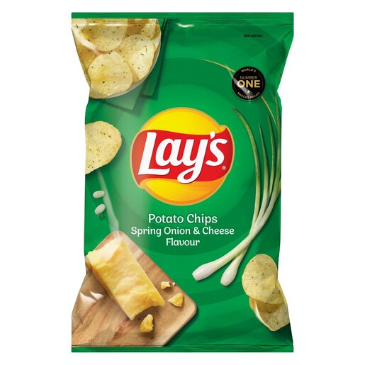 Lay's Spring Onion & Cheese Flavoured Potato Chips 120g | PnP