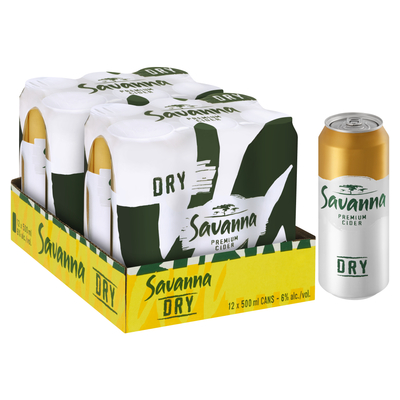 Savanna Dry Can 12 x 500ml | PnP