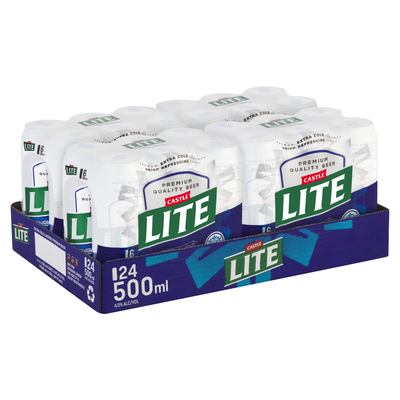 Castle Lite Premium Lager Beer 500ml | PnP