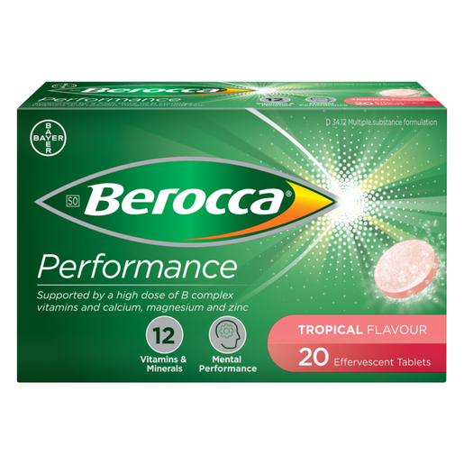 Berocca Multivitamin Effervescent Tablets Tropical 20 Pack | PnP