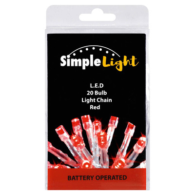 Simple Light 20 Led Battery Operated Light Chain | PnP
