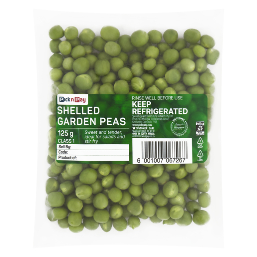 PnP Shelled Garden Peas 125g | PnP