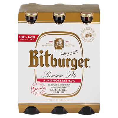 Bitburger Drive 0% 340ml x 6 | PnP