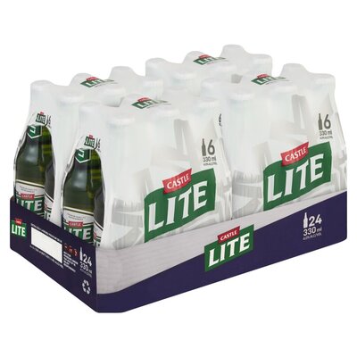 Castle Lite Premium Lager Beer 24 x 410ml | PnP