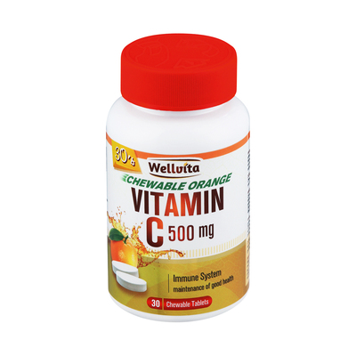 Wellvita Vitamin C 500mg Chewable 30 Tablet | PnP
