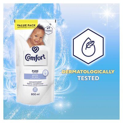 Comfort Pure Concentrated Laundry Fabric Softener Refill for Sensitive ...