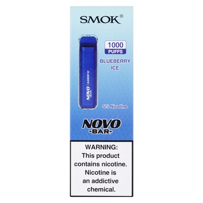 SMOK Novo Bar Blue Blueberry Ice 5% Disposable Vape 3ml 1000 Puffs | PnP