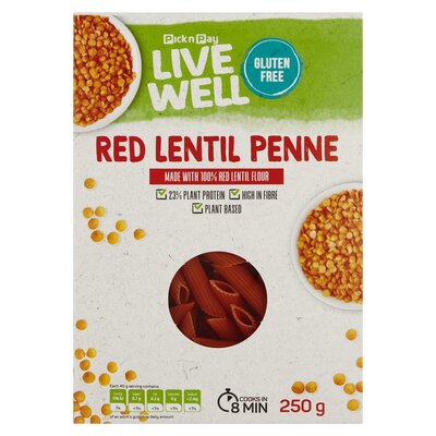 PnP Live Well Red Lentil Penne 250g | PnP