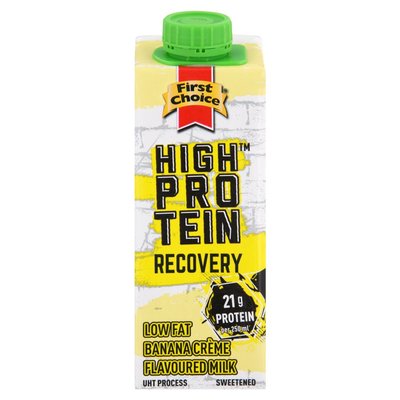 First Choice High Protein Recovery Banana Creme Flavoured Milk 250ml | PnP