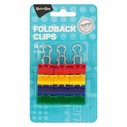 PnP Foldback Clips 19mm 6 Pack | PnP