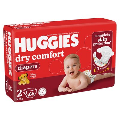Huggies Dry Comfort Nappies Size 2 New Baby 66 Nappies,Value Pack | PnP