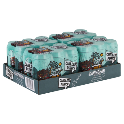 Chillers Punch Caribbean Chaos Troipical Flavoured Spirit Cooler 24 x ...
