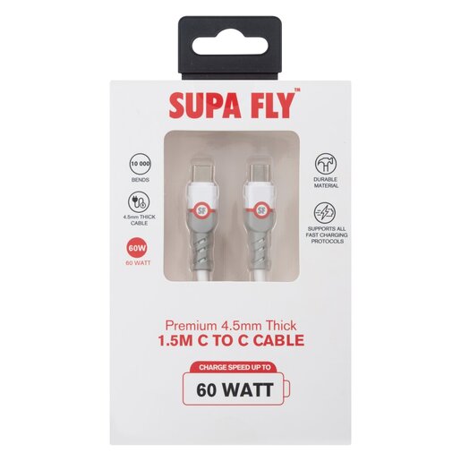 Supa Fly Premium C To C Cable 4.5mm x 1.5m | Smart Price Specials | PnP ...