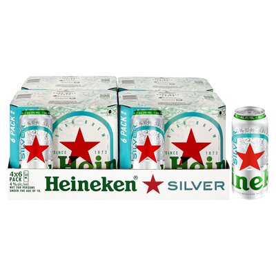 Heineken Silver Pure Malt Lager Beer 24 x 500ml | PnP