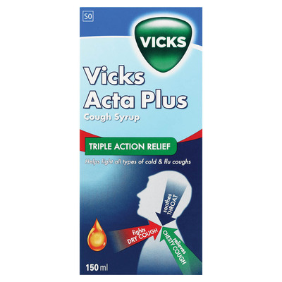 Vicks Acta Plus Cough Syrup 150ml | PnP