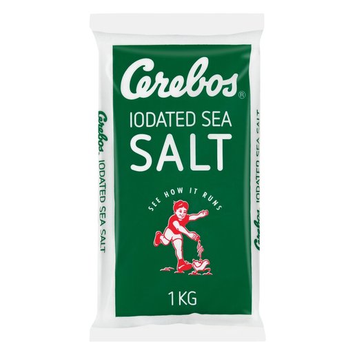 Cerebos Salt Iodated Sea Plastic Bag 1kg | PnP