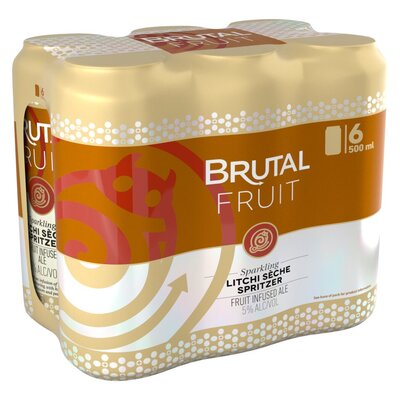Brutal Fruit Litchi Seche Can 6 x 500ml | PnP
