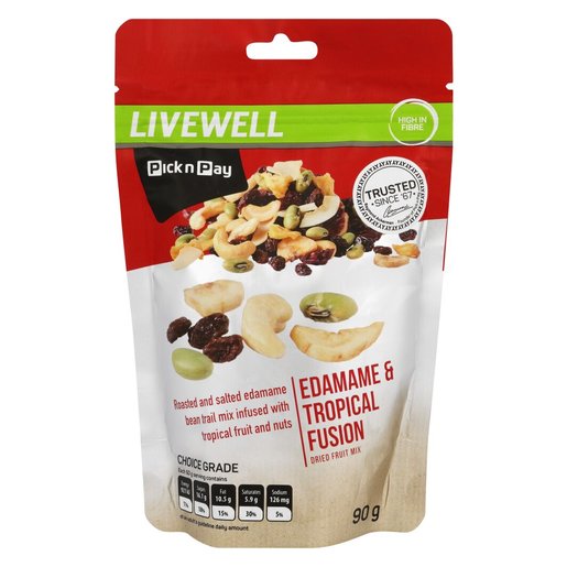 PnP Live Well Edamame & Tropical Mix Snack 90g | PnP