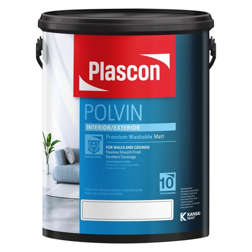 Plascon Polvin Super Acrylic White 5L | PnP