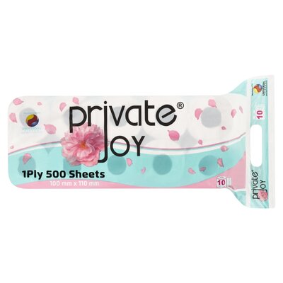 Private Joy 1 Ply Recycled Toilet Paper 10 Pack | PnP