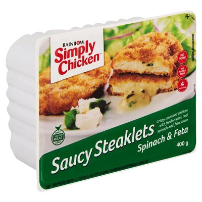 Simply Chicken Spinach & Feta Saucy Chicken Steaklets 400g | PnP