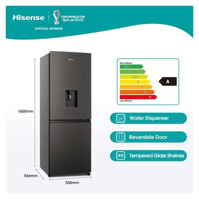 Hisense Fridge 222L Titanium With Water Dispenser H310bit | Smart Price ...