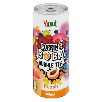 Vinut Peach Flavour Popping Boba Bubble Tea 320ml | PnP