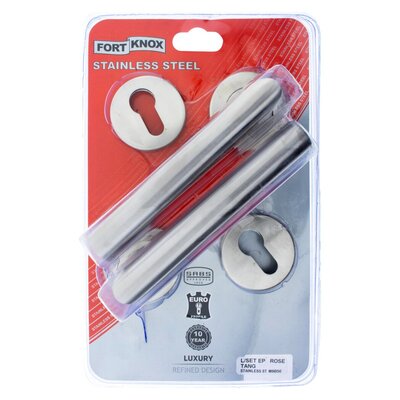 Fort Knox Euro Profile Rose Tang Stainless Steel Lockset | Smart Price ...